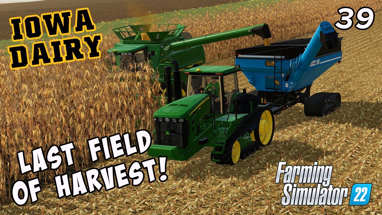 Final field of Harvest Year 2! - IOWA DAIRY UMRV EP39- FS22 - YouTube
