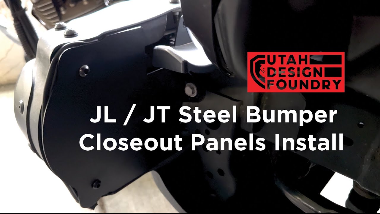 Utah Design Foundry JL / JT Steel Bumper Closeout Panels Install - YouTube