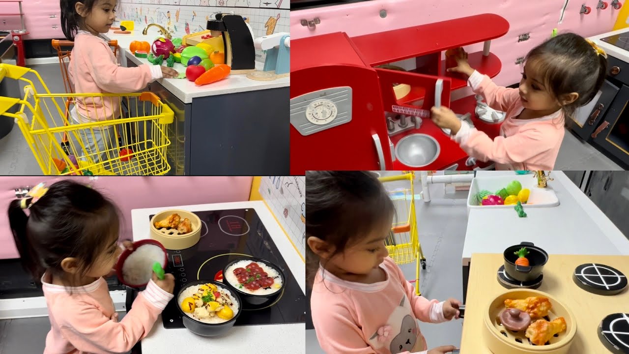 Vienna’s Pretend Play Cooking Food Toys with Kitchen Play Set - YouTube