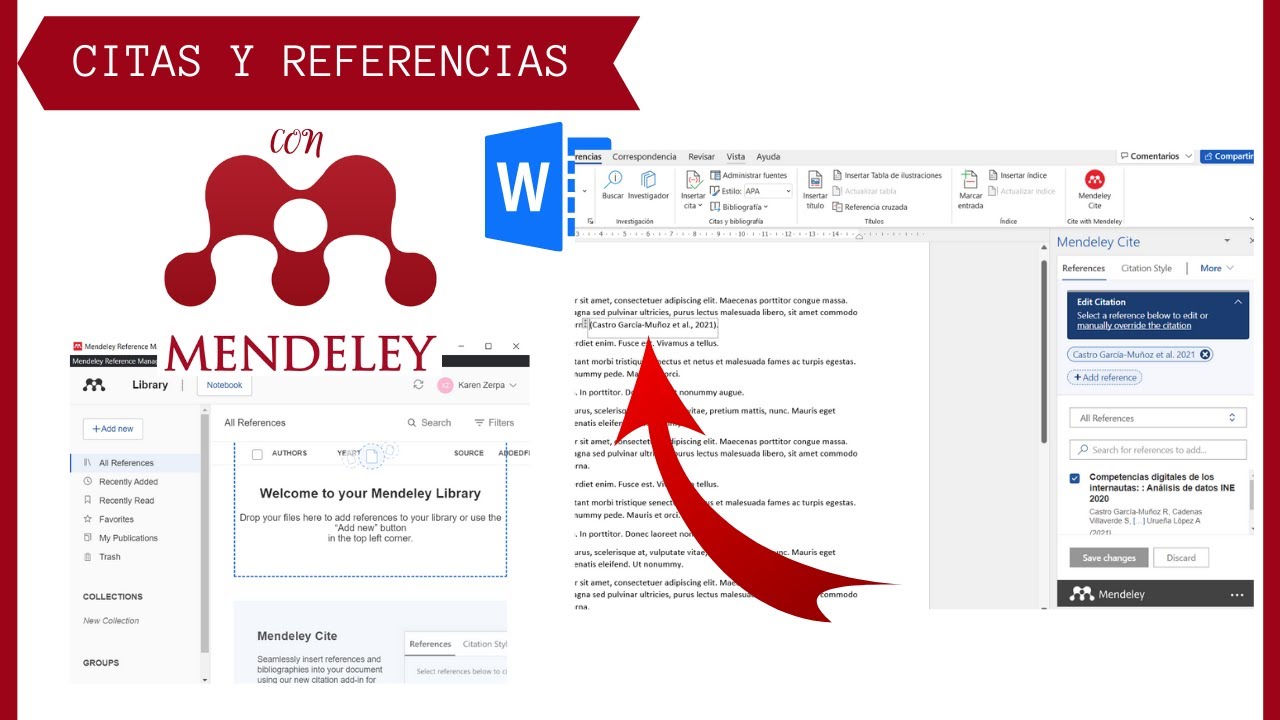 Citas Y Referencias Bibliográficas Con Mendeley En Word Youtube