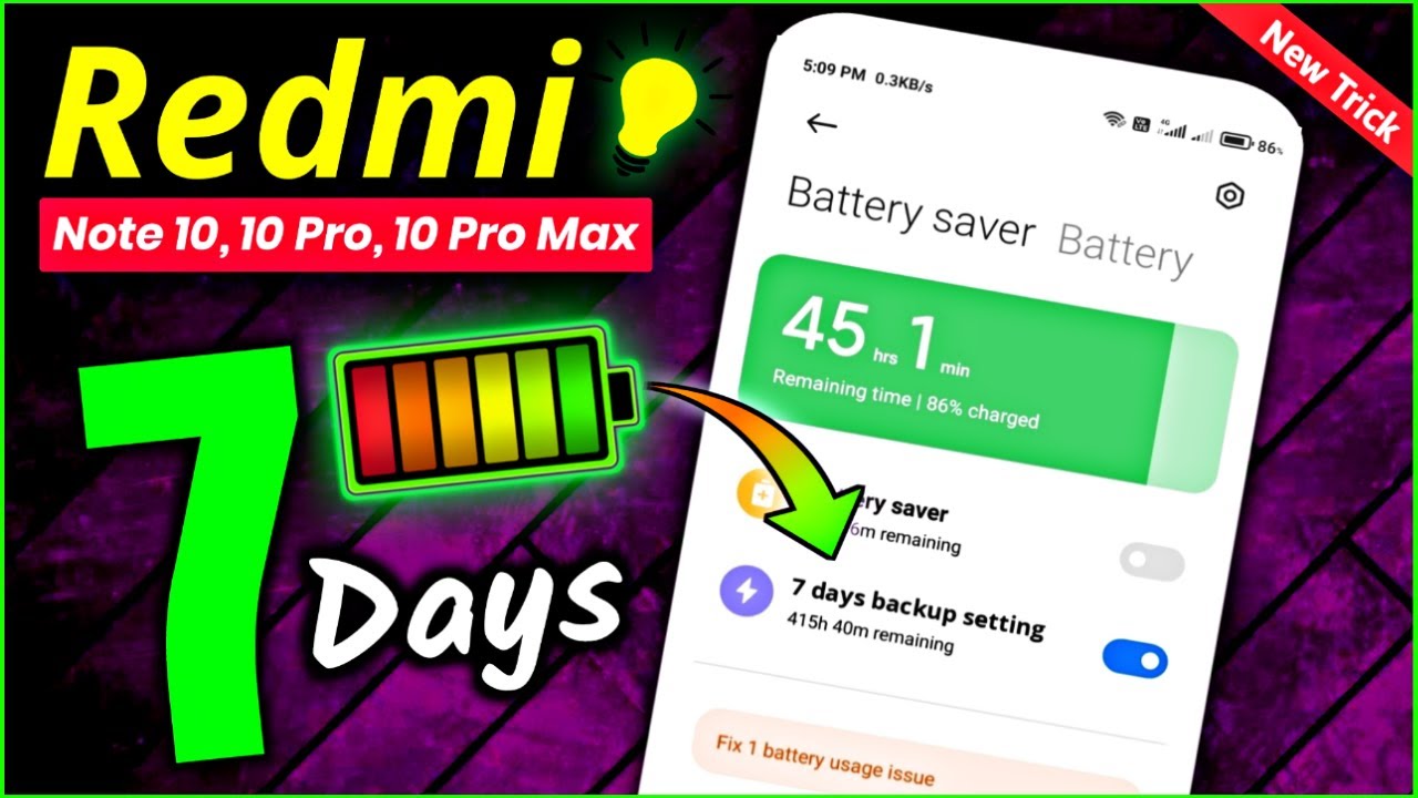 Redmi Note 10 Pro/Max Battery Saving Settings ? | Battery Drain Problem ...