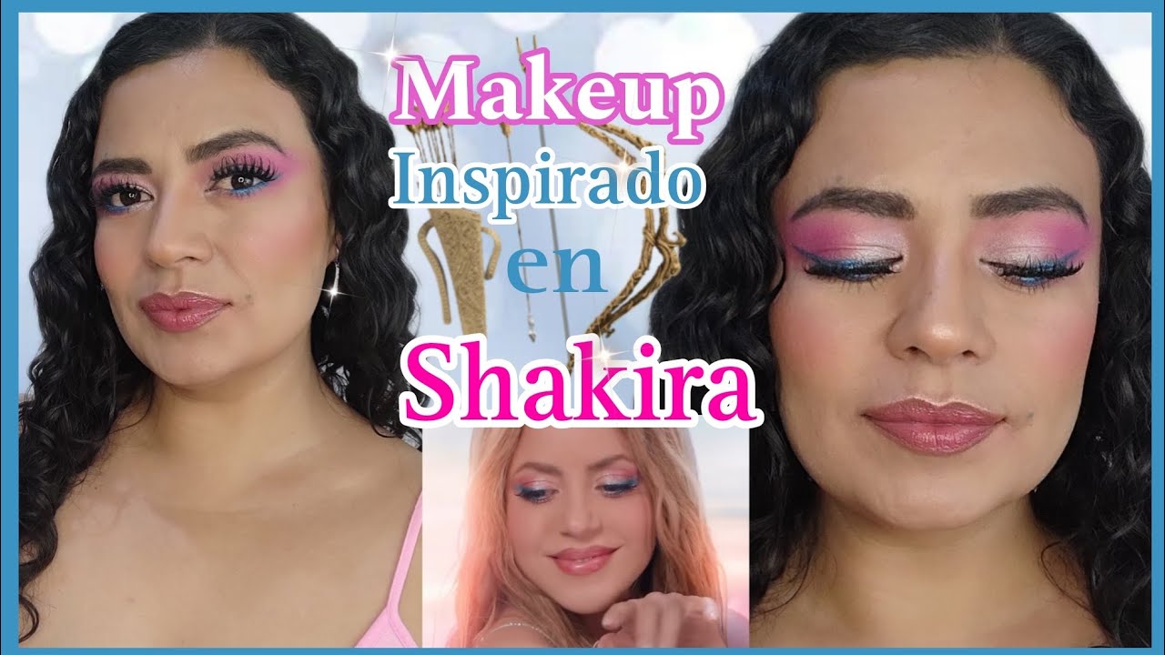 SHAKIRA MAKEUP PUNTERÍA 🏹 MAQUILLAJE INSPIRADO EN SHAKIRA 😍🩷💙 #shakira ...