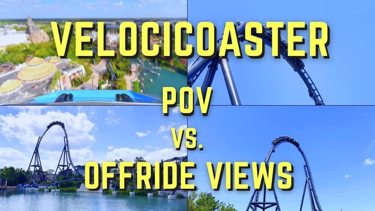 Velocicoaster Front Row POV side-by-side with off-ride views ...