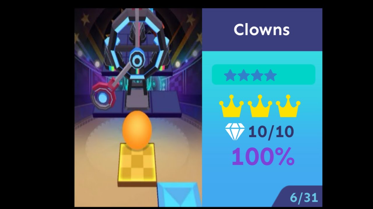 Rolling Sky Remake: Clowns: Easy-Mid 4 Star - YouTube