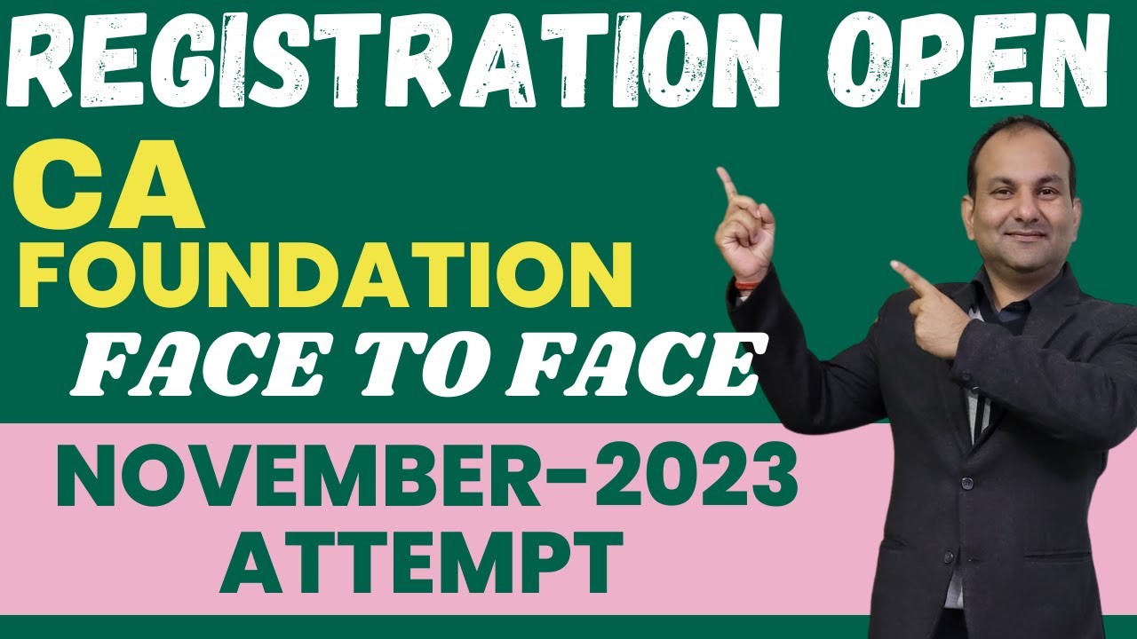 CA FOUNDATION ~ NOV 2023 || Admissions Open (OFFLINE) RKG Institute (CA ...