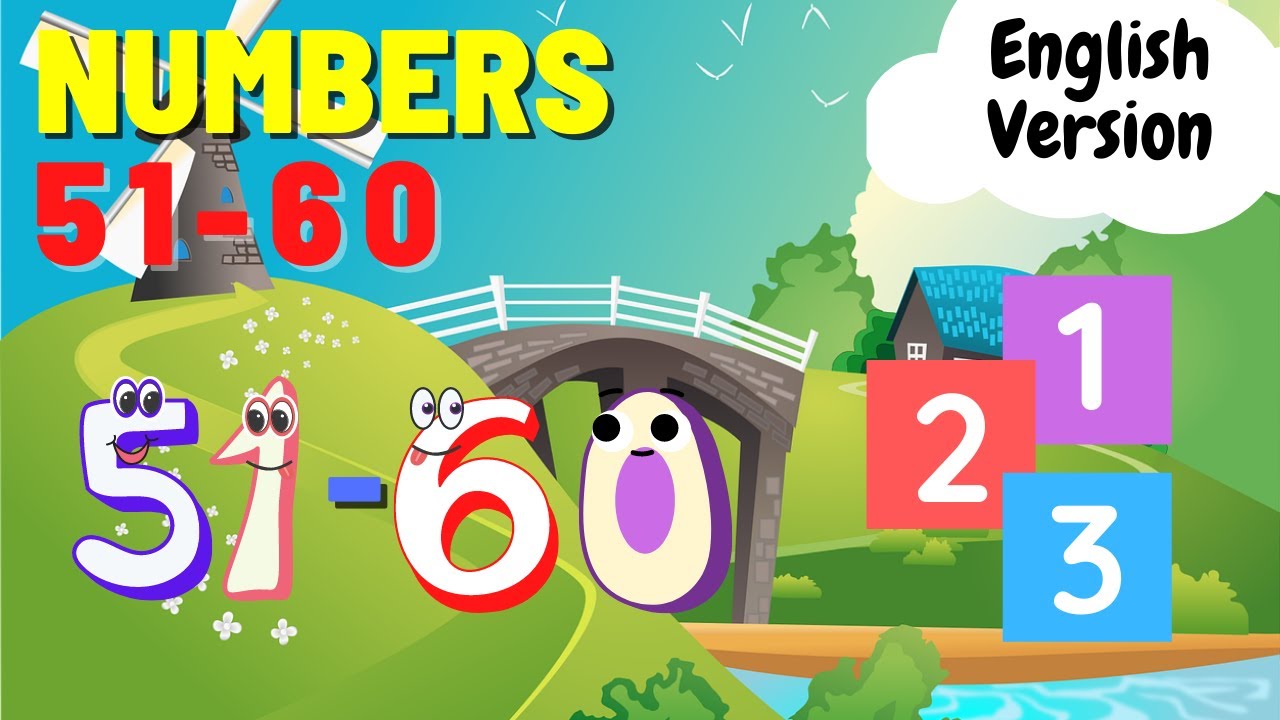 Learning about Numbers 51-60 for Kids | Pintar Belajar Angka dalam ...