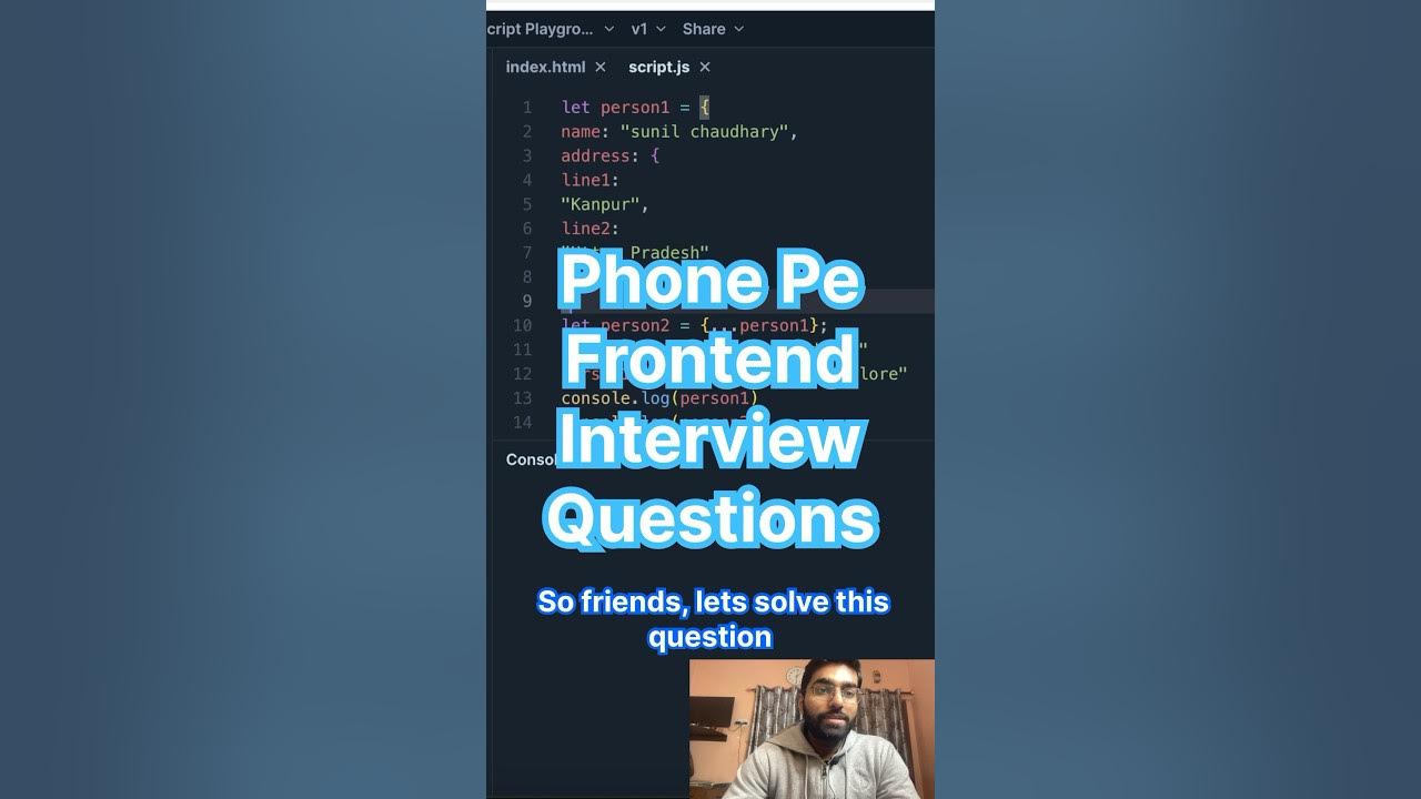 Phone Pe Frontend interview questions #shorts #javascript #react #coding #phonepe - YouTube