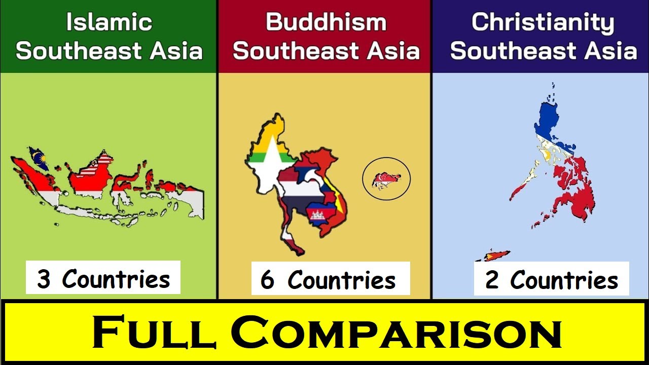 Islamic Southeast Asia Vs Buddhism southeast Vs Christianity Southeast ...