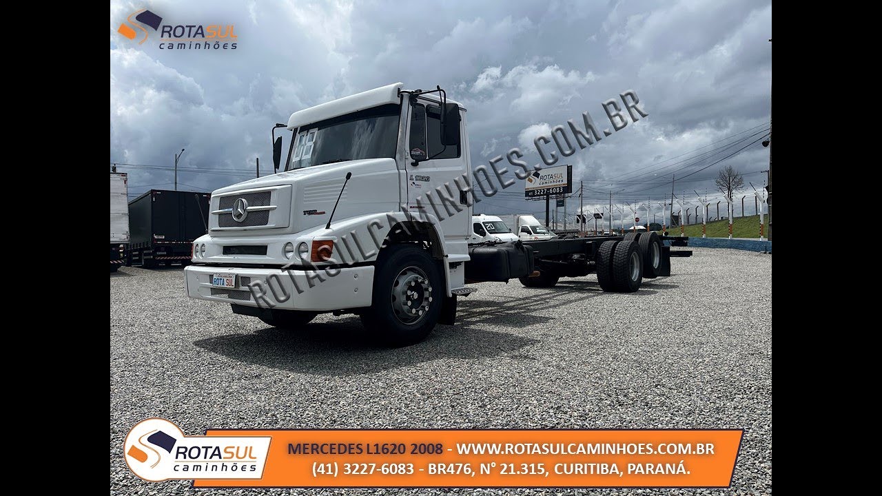 VENDIDO MERCEDES L1620 2008 CHASSIS - ROTA SUL CAMINHÕES - YouTube