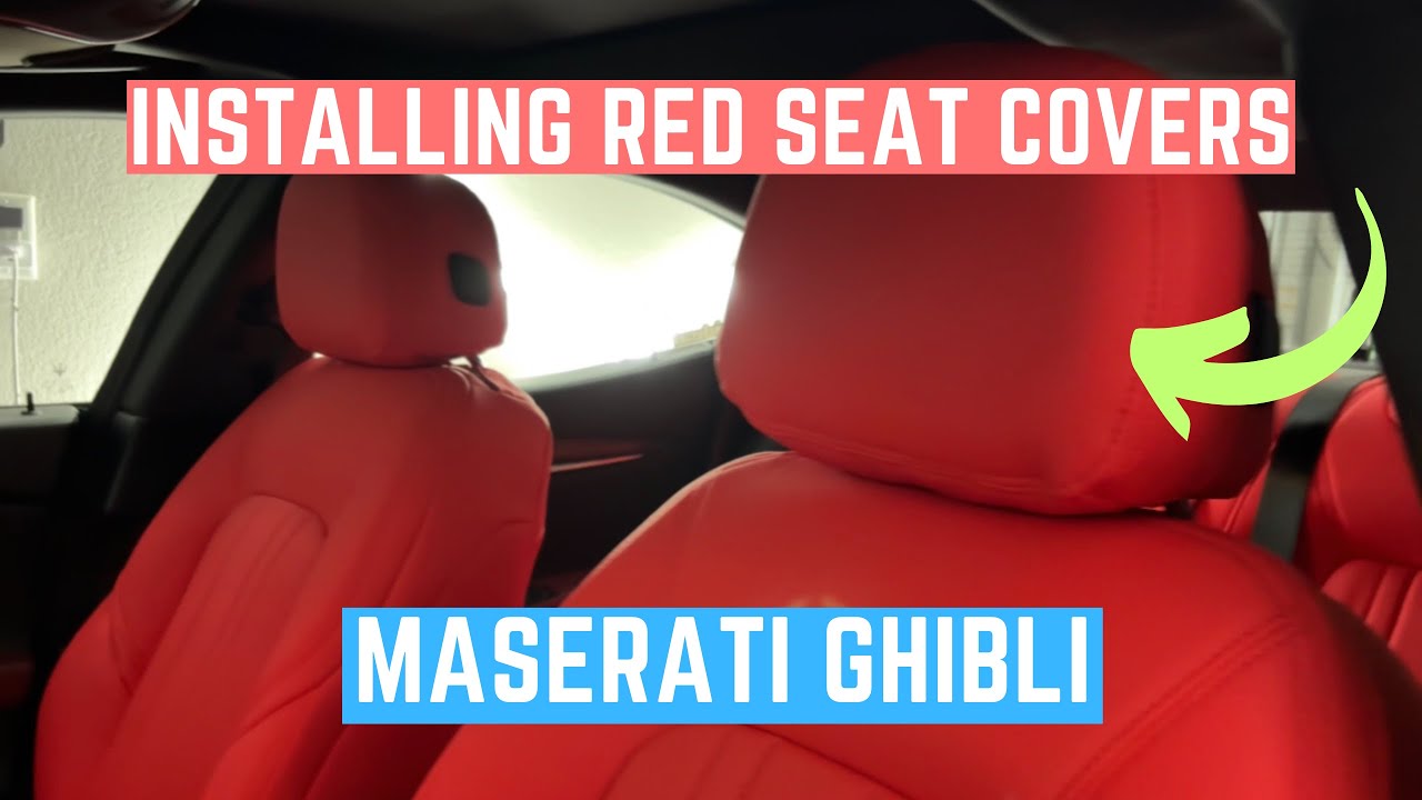 Making My Maserati Ghibli Interior Red with Custom Seat Covers - YouTube