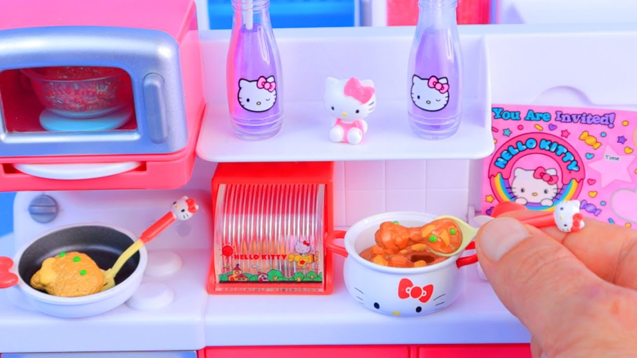 ️ 10 Minutes Satisfying Hello Kitty Mini Kitchen Set #ASMR installation ...