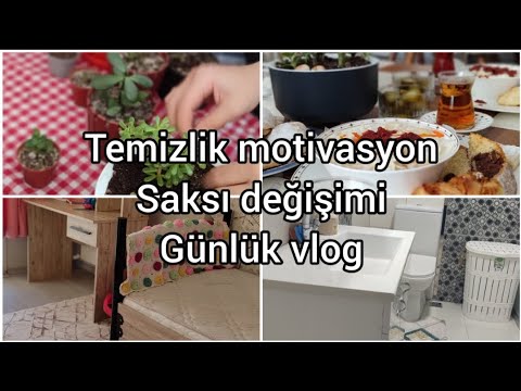 Vlog |dip köşe temizlik |saksı değişimi |temizlik motivasyon |banyo temizliği |çocuk odası temizliği