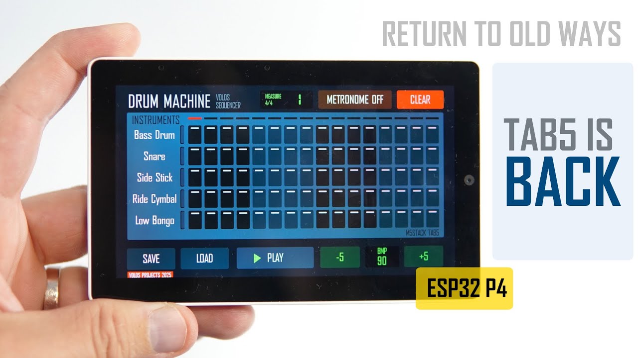 DIY Drum Machine on the M5Stack Tab5 (ESP32-P4) - YouTube