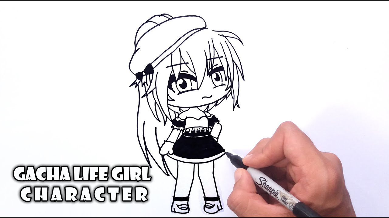 How to Draw Gacha Life Girl Character 13 - YouTube