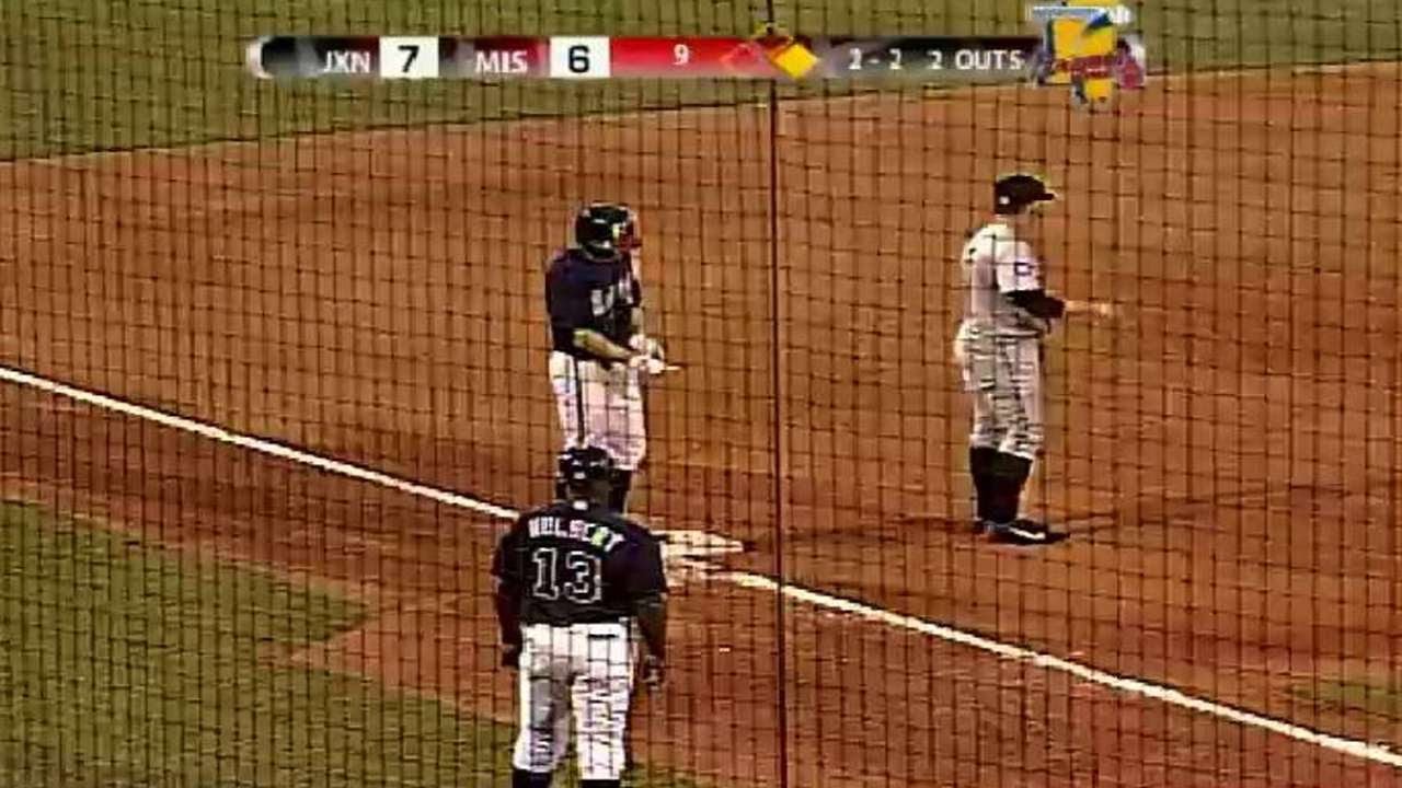 Mississippi's Kubitza triples in run - YouTube