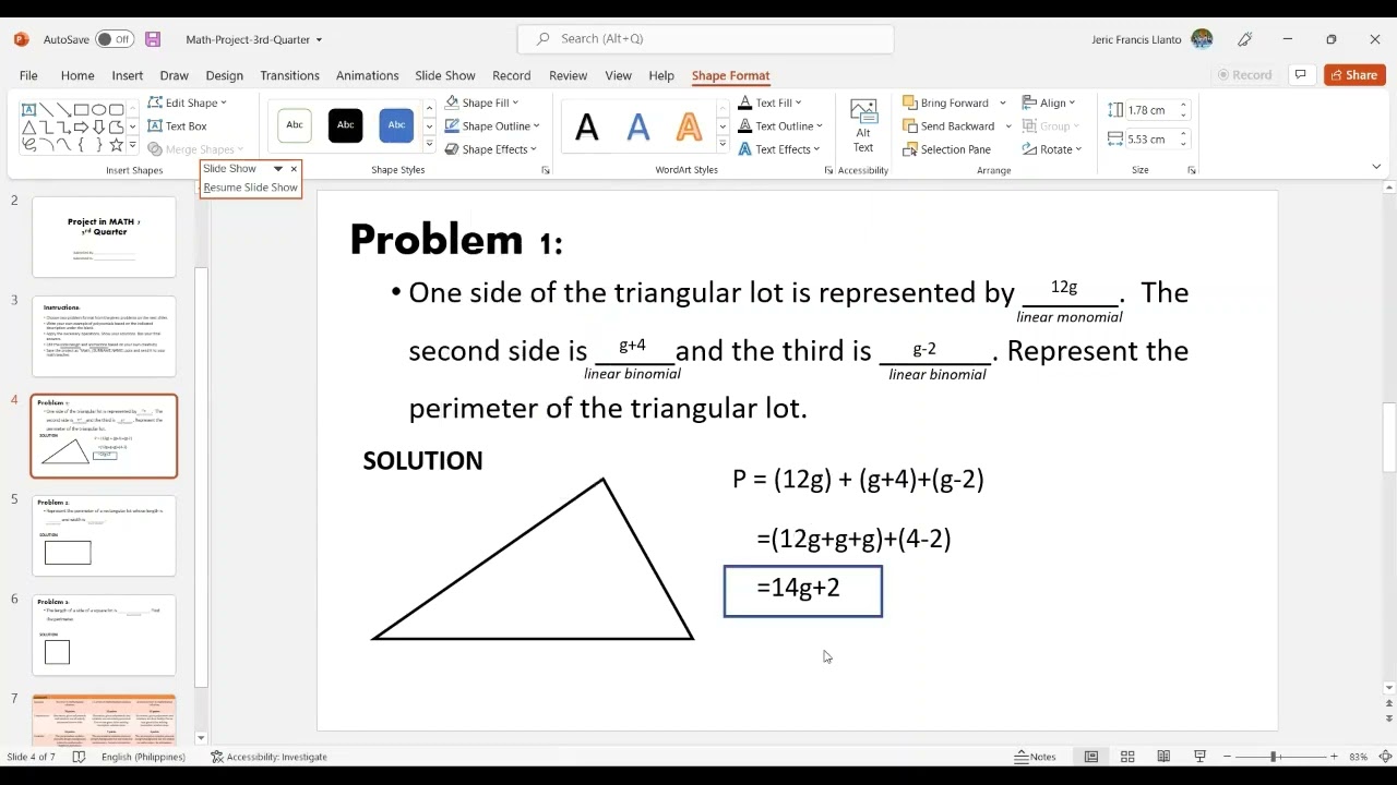 Problem Solving Adding Polynomials Perimeter YouTube Problem Solving Adding Polynomials Perimeter YouTube