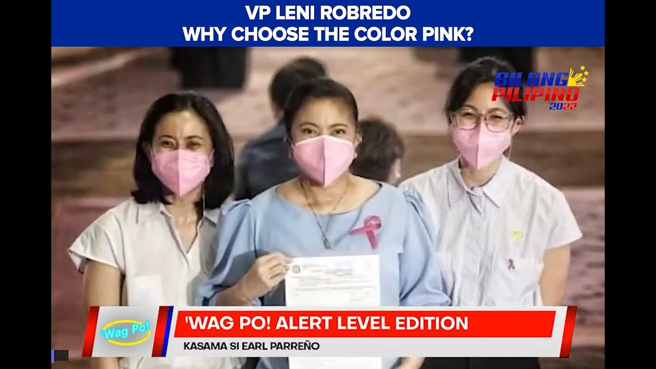 VP Leni Robredo--why choose the color pink? - YouTube