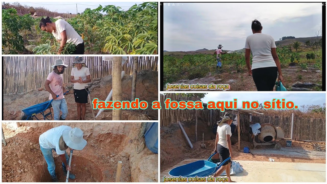 comecei a cavar a fossa enquanto o material chega para construirmos ...