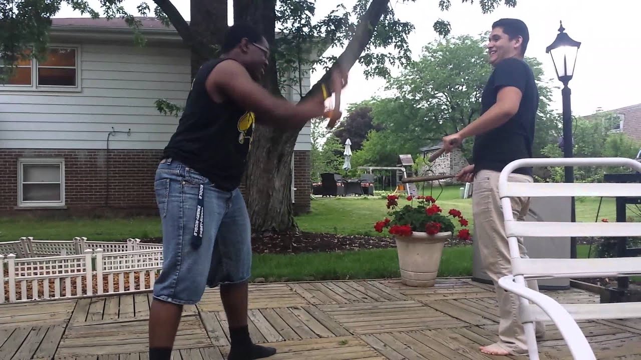 Baseball bat fight - YouTube