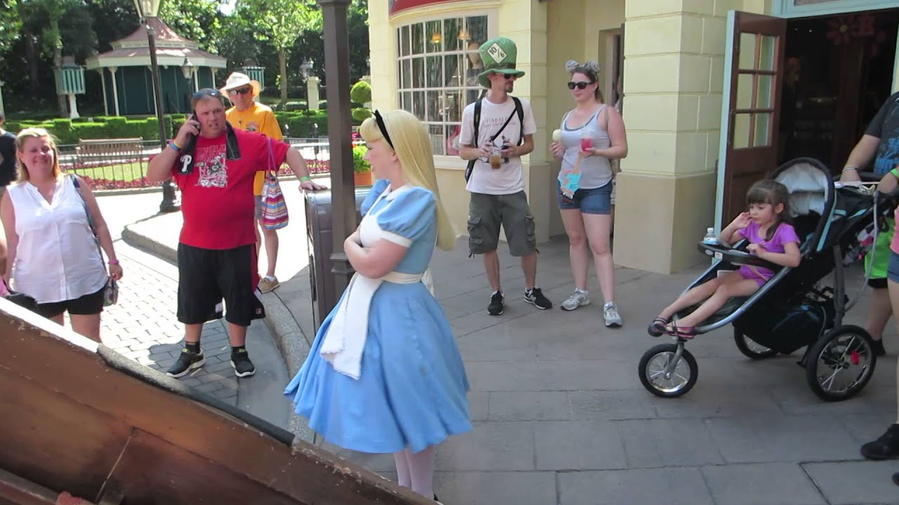 Meeting Alice (Alice in Wonderland) Epcot - YouTube