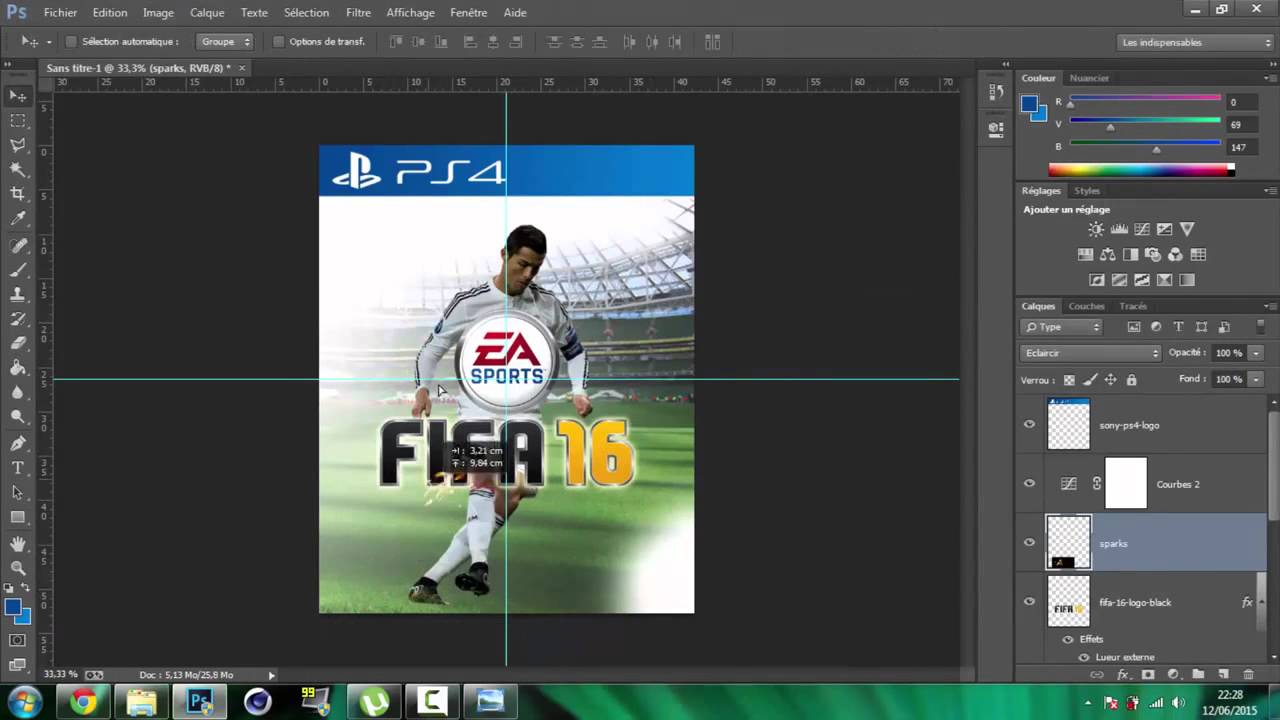 Speed Art Cover of FIFA 16 Design avec Photoshop CC ! HD - YouTube