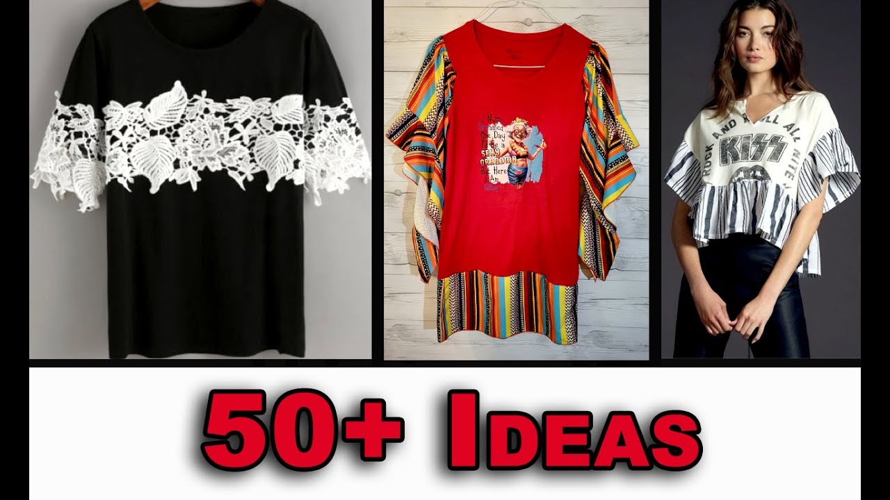 DIY: 50+ EASY Upcycled Tshirts to Inspire You - YouTube