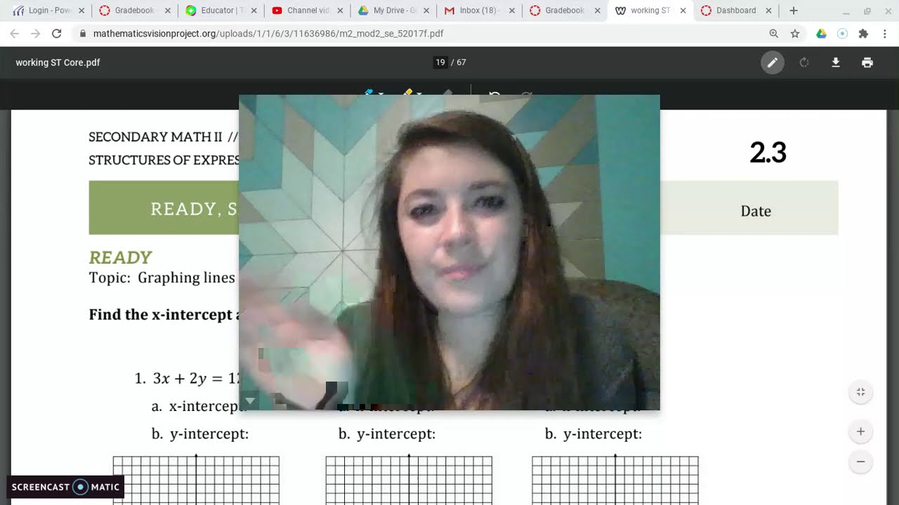 Week 4 IM2 2.3 Building the Perfect Square - YouTube