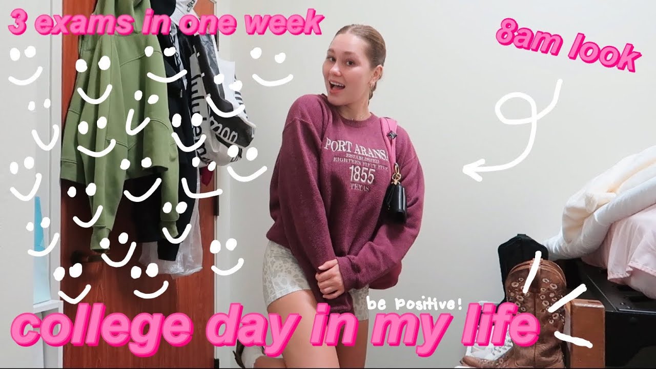 college day in my life during finals week! - YouTube