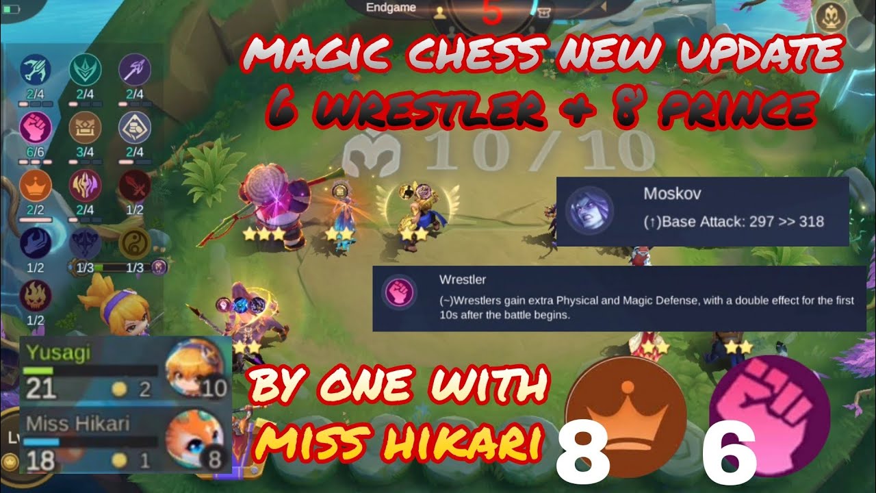 magic chess MLBB - comander fanny 1 moskov 8 prince & 6 wrestler ...