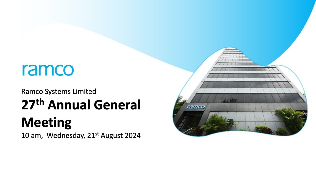 27th Annual General Meeting of Ramco Systems - YouTube