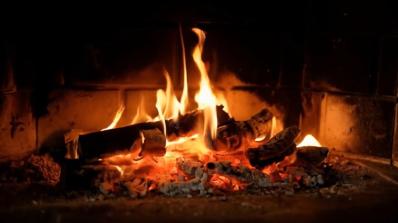 Cozy Fireplace with Crackling Fire Sounds for sleeping. 4K - YouTube