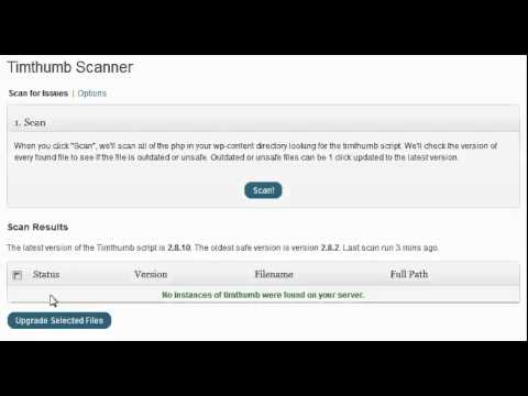 WordPress Security Tip: use TimThumb Vulnerability Scanner Plugin - YouTube