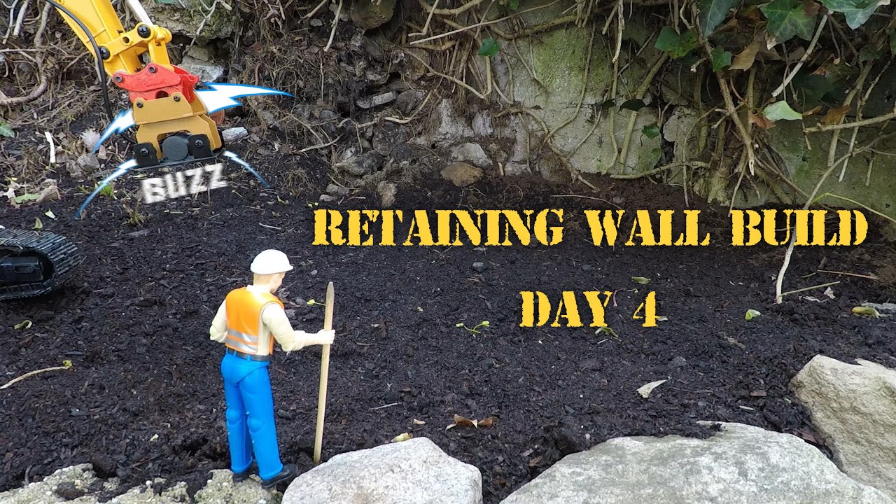 RC - Day 4 of the Retaining wall build. Almost done with this project ...