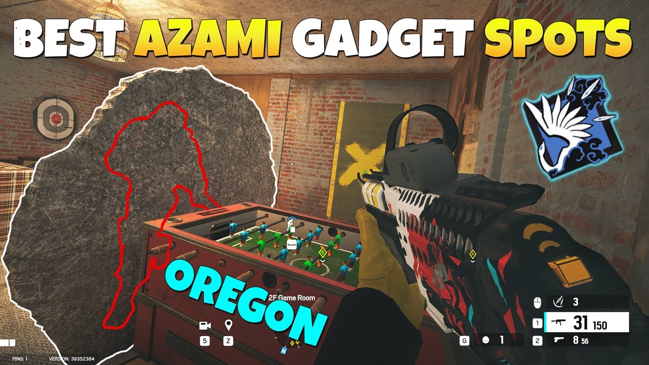 Best Azami Gadget Spots on Oregon - Rainbow Six Siege Guide - YouTube