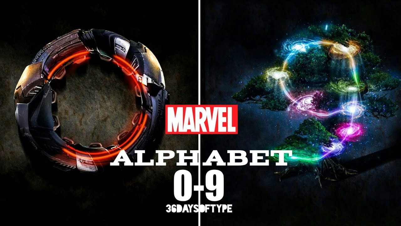 Marvel Alphabets 0-9 typography_ 36days of type. - YouTube