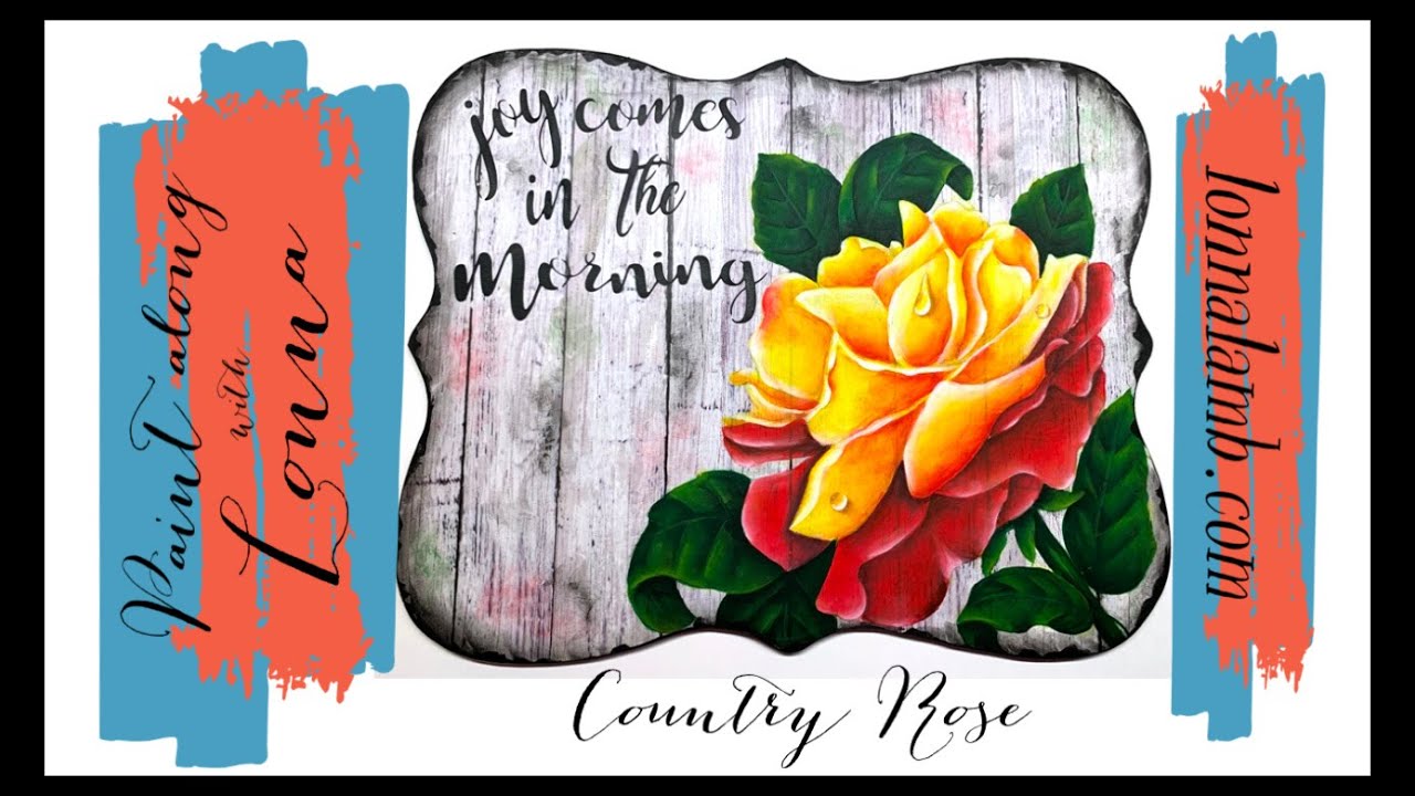 Acrylic Painting Country Rose - YouTube