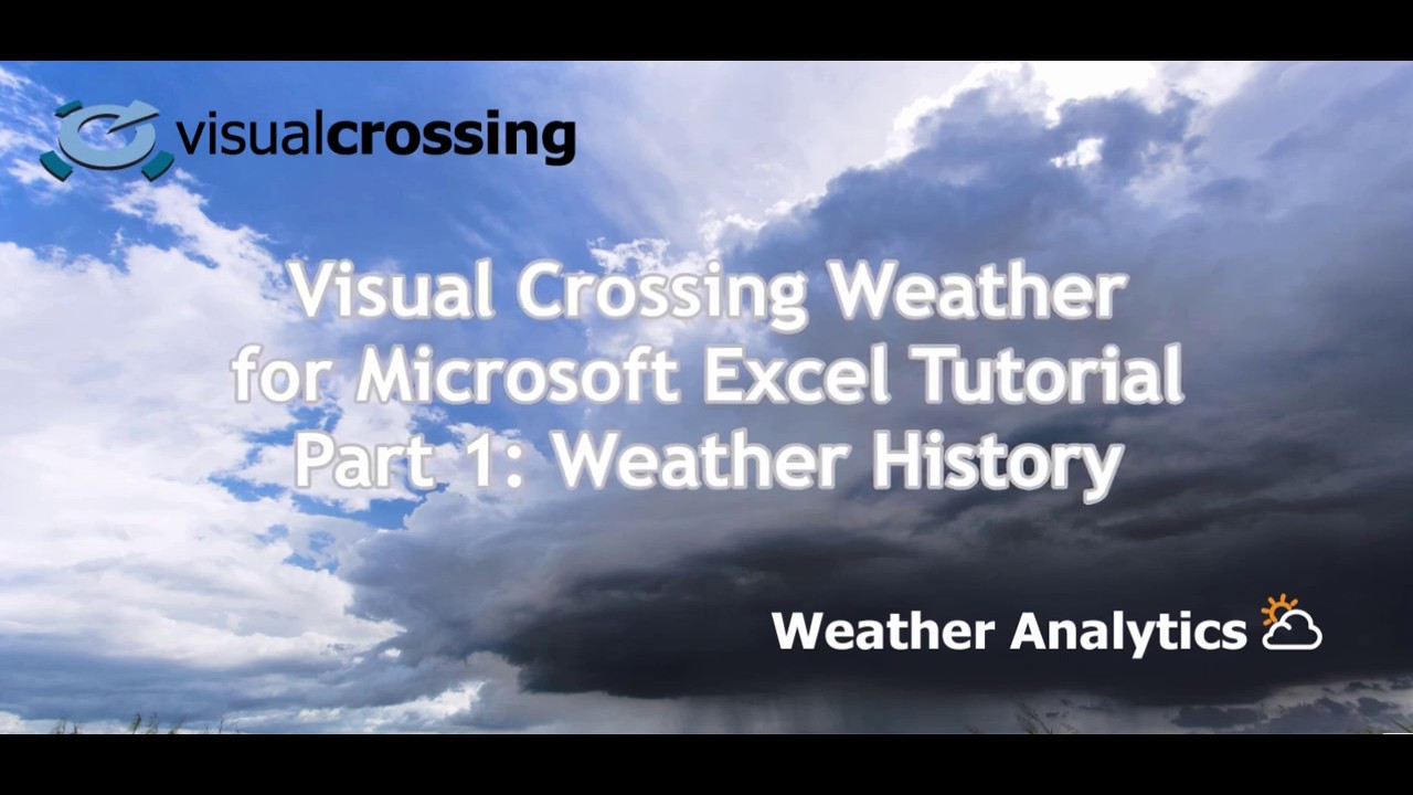 Weather Data In Microsoft Excel Tutorial YouTube Weather Data In Microsoft Excel Tutorial YouTube
