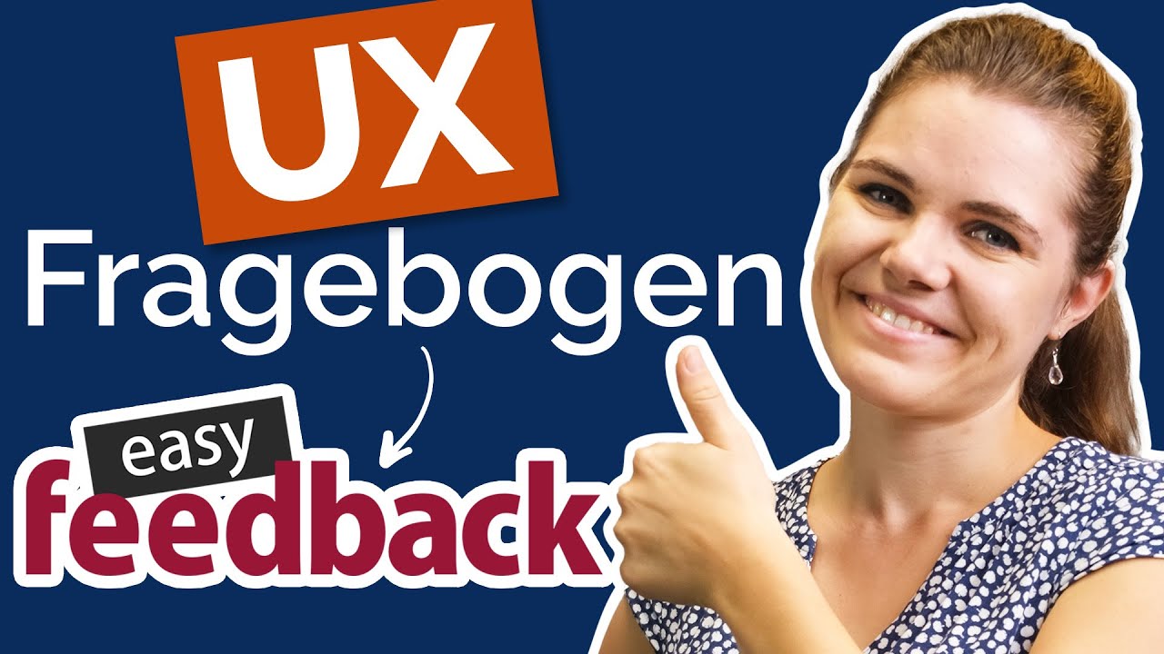 User Experience Questionnaire (UEQ) mit easyfeedback erstellen - YouTube