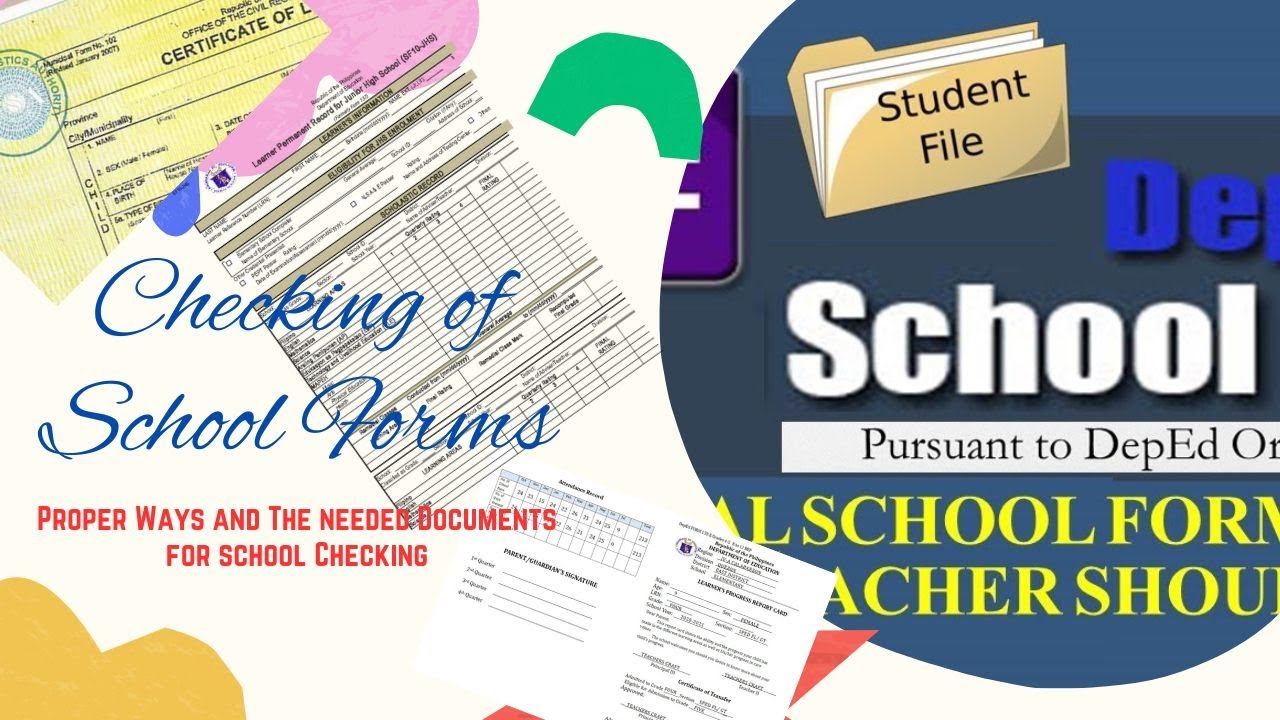 Checking of School Forms || SF9, SF1, SF5, & SF10 || - YouTube