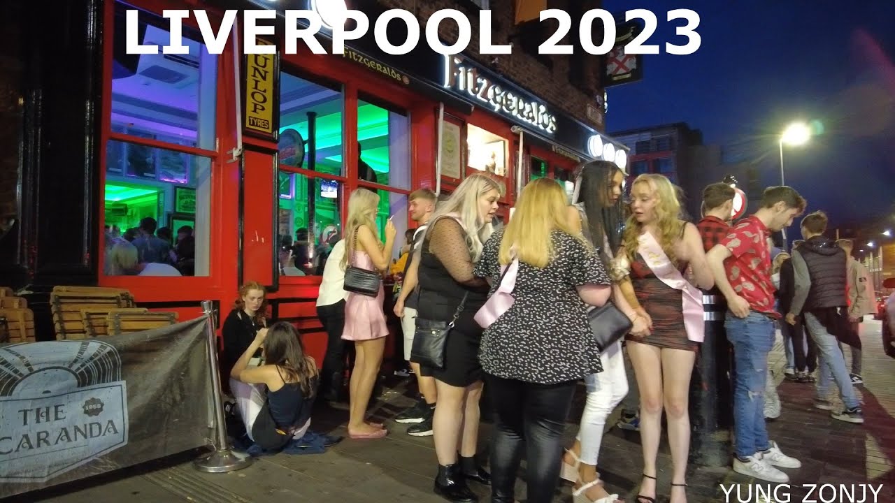 Saturday Night Liverpool City Merseyside England Nightlife - YouTube