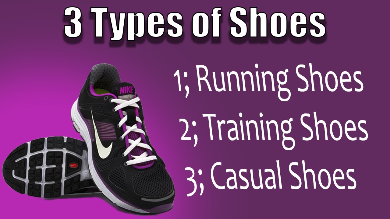3 Types of Shoes | Running Shoes | Training Shoes | Casual Shoes ...