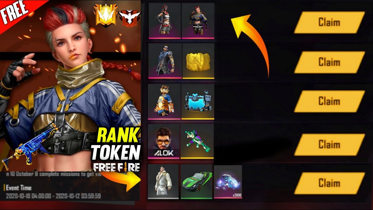 Free Fire Upcoming New Event || Rank Token Rewards || New Characters ...