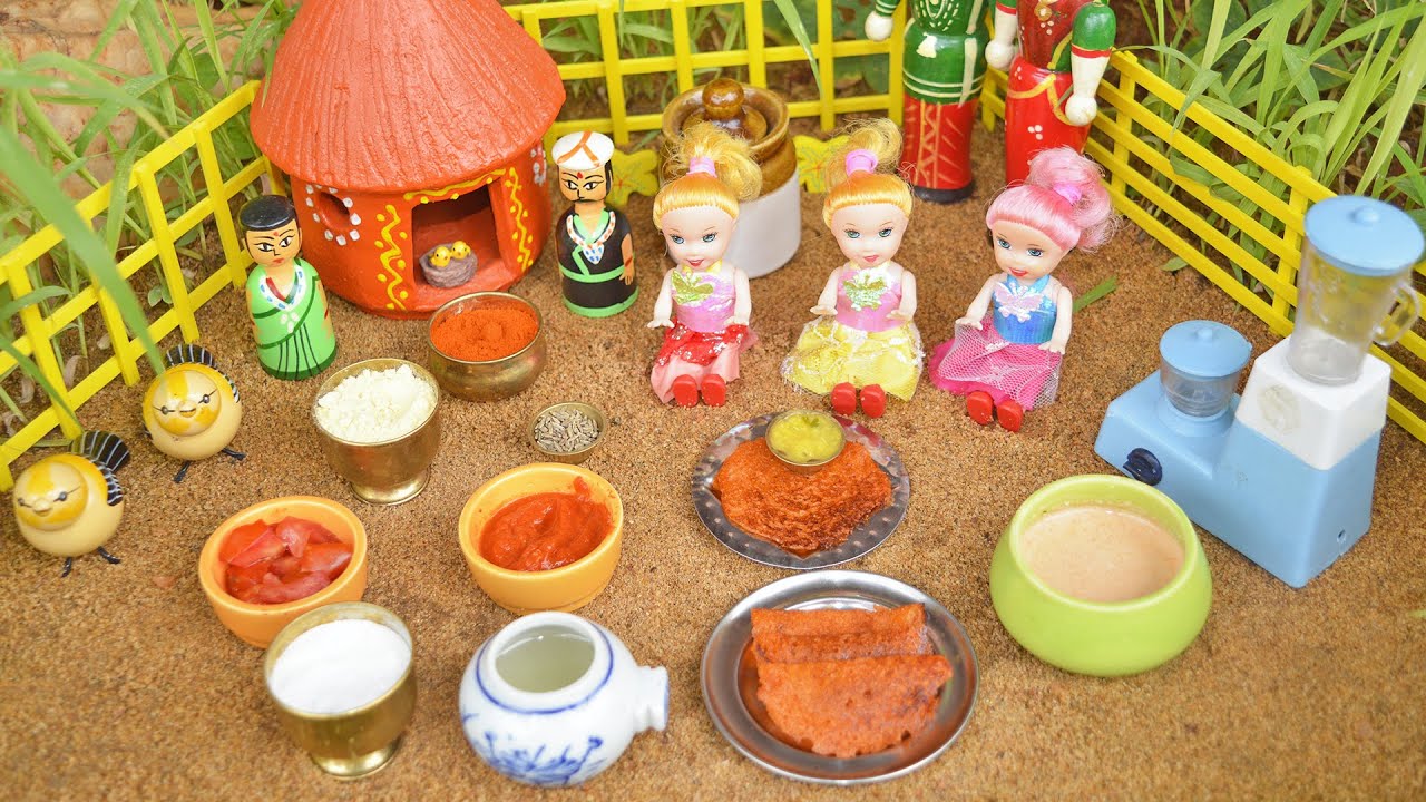 amazing miniature mini cooking recipe | tomato dosa cooking | miniature ...
