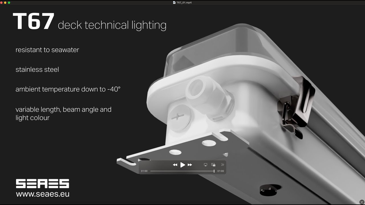 SEAES T67 - Deck technical lighting - YouTube
