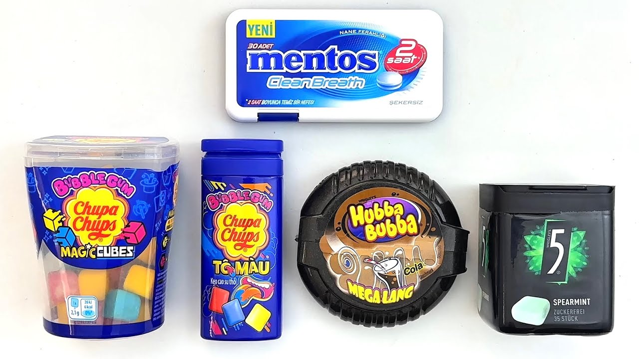 💙 My Favorite Mentos Box Opening | Blue & Black Funny Gums | ASMR Candy ...