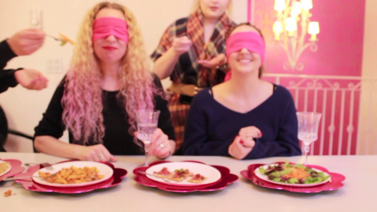BLINDFOLD TASTE TEST! A Mukbang Food Challenge - YouTube