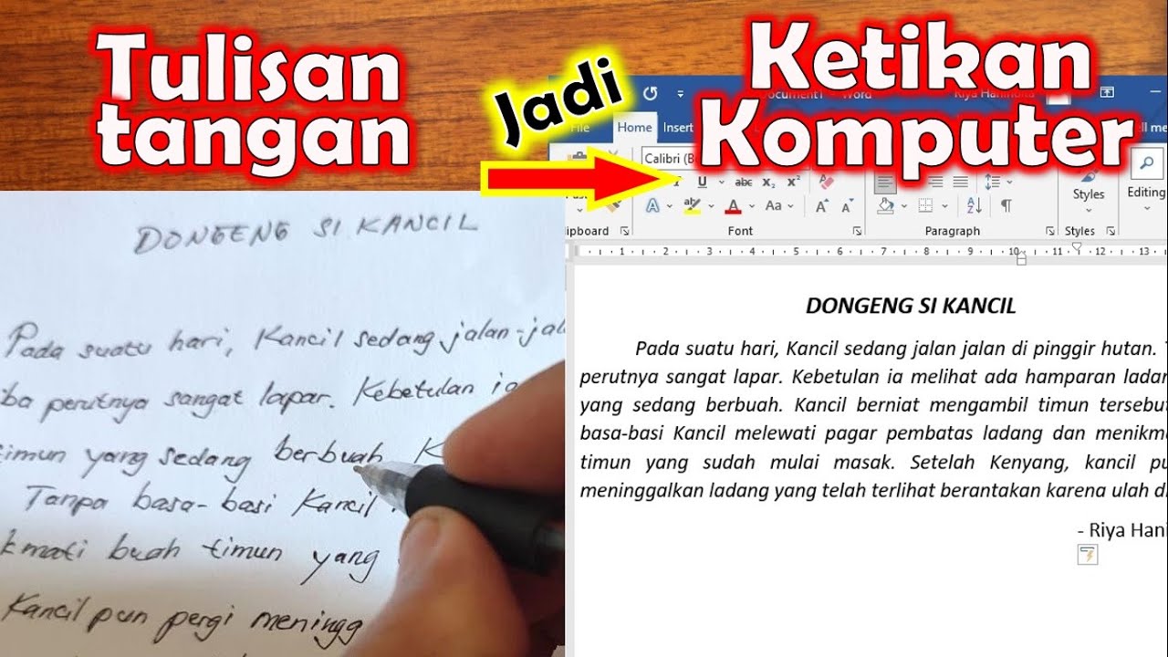 Cara Merubah Tulisan Tangan Menjadi Ketikan Komputer | Tanpa Ketik ...
