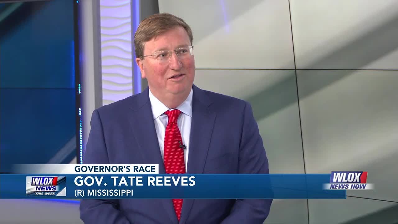 Incumbent Republican Gov. Tate Reeves looks ahead to the November ...