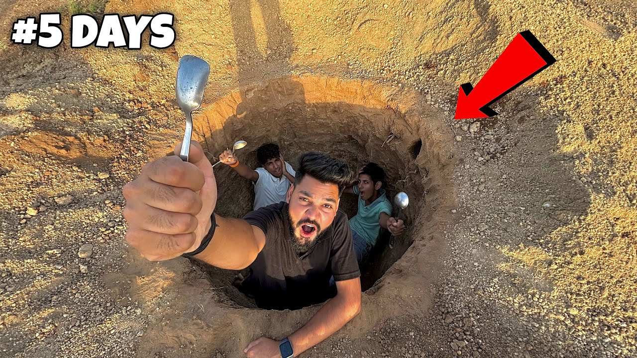 Digging A Biggest Hole With Only A Spoon - YouTube