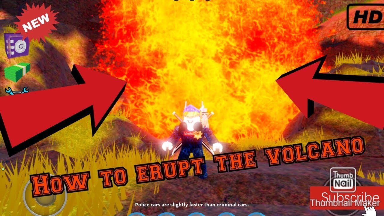 How to erupt the volcano in jailbreak (roblox) - YouTube